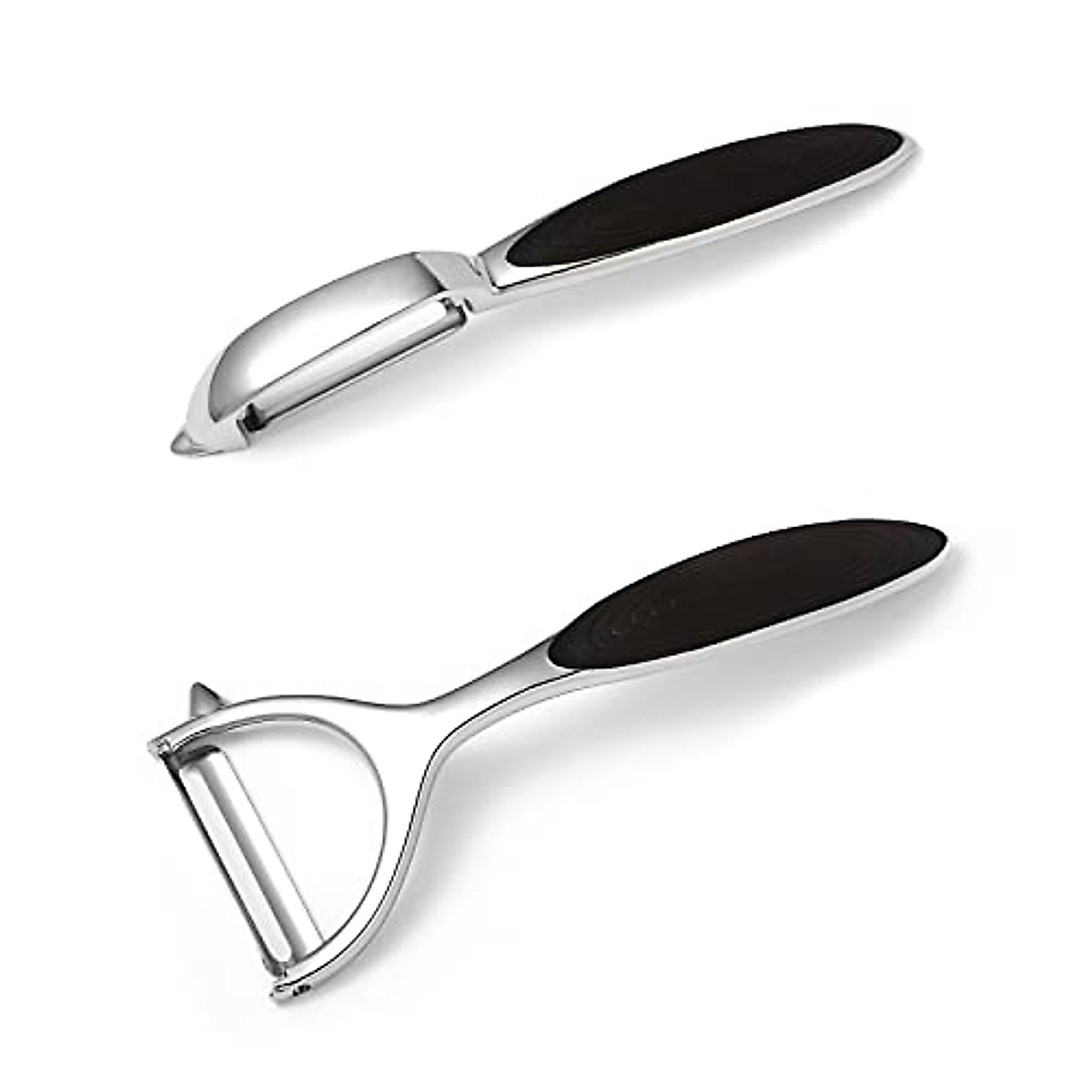 Eirpde Vegetable Peeler for Kitchen, Fruit, Carrot, Veggie, Potatoes Peeler, Y-Shaped and I-Shaped Stainless-Steel Multi-Function Set Peelers, Durable Non-Slip Handle(2-Piece)