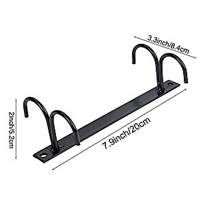 3 Pack Under Cabinet Mug Holder Rack, Mug Organizer Cup Holder Shelf with 12 Hanging Hooks for Mugs, Coffee Cups and Kitchen Utensils Display