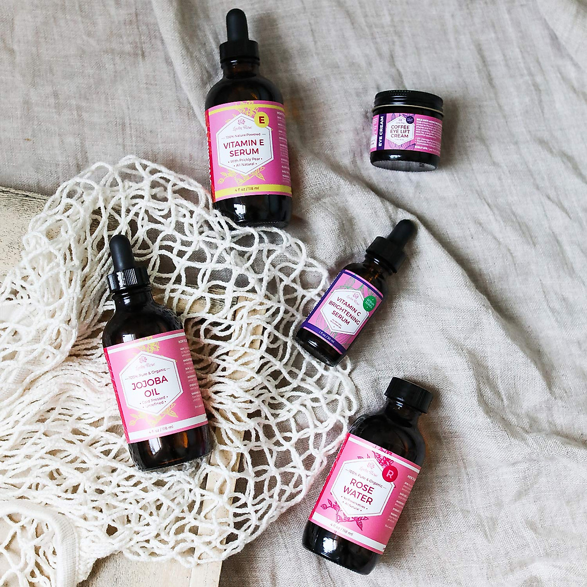 Vitamin C Brightening Serum by Leven Rose 100% Natural Dark Spot Remover for Face for Collagen Boost, Anti-Aging, Deep Hydrating for Dry Skin, Collagen Building Face Moisturizer 1 oz