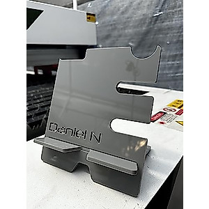 Multi-purpose Desktop Stand For Phone, Watch, & Keys, Handcrafted With Premium Acrylic, Laser-Cut, Compact 8x7", Phone & Watch Charging Station, Gift Versatile Desk Organiser, Easy Assembling