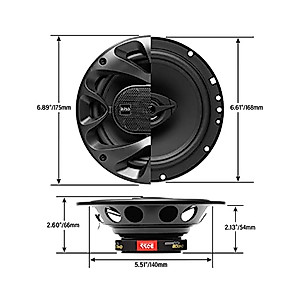 BOSS Audio Systems CH6520B Chaos Series 6.5 Inch Car Stereo Door Speakers - 250 Watts Max, 2 Way, Full Range Audio, 1 Inch Tweeter, Coaxial, Sold in Pairs