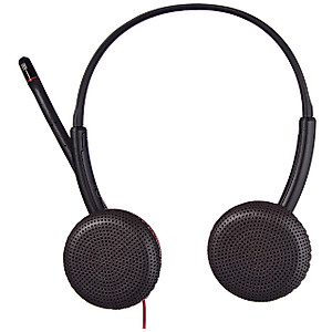 Plantronics - Blackwire 3225 USB-A Wired Headset - Dual-Ear (Stereo) with Boom Mic - Connect to PC/Mac via USB-A or Mobile/Tablet via 3.5 mm Connector - Works with Teams, Zoom & More