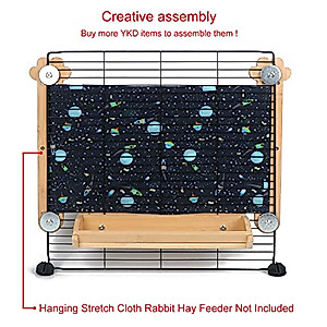 Natural Bamboo Small Animal Feeder Box, Hanging Rabbit Food Bowl, Chinchilla Cage Feeder Bowl, Feed Box for Chinchilla, Guinea Pig, Rabbit