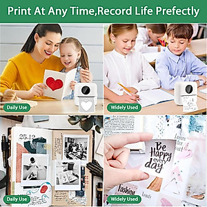 10PCS Mini Printer Paper,Thermal Sticker Paper,Self-adhesive,Mini Thermal Printer Paper,Mini Photo Printer Labels, For Photos, To-do Lists,Notes,Black On White,5.7 x 2.5cm