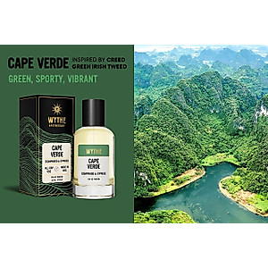 Wythe Inspired by Creed Green Irish Tweed for Men 1.7oz - Long-Lasting All Day Cologne - Made in USA with Clean Ingredients Cedar, Cypress & Juniper - Green, Sporty and Vibrant Fragrance