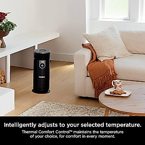 Shark HC451 3-in-1 Clean Sense Air Purifier, Heater & Fan, HEPA Filter, 500 Sq Ft, Oscillating, Small Room, Bedroom, Office, Captures 99.98% of Particles for Clean Air, Dust, Smoke & Allergens, Black