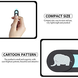 SOLUSTRE 2 pcs Elephant Pattern Webcam Slide Privacy Sliding Laptop Computer Tablet Cute Webcam Hider Accessory
