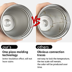 KETIEE Travel Mug 12oz, Vacuum Insulated Coffee Mug with Leakproof Lid, Travel Coffee Tumbler Stainless Steel Double Walled Reusable Coffee Cup for Hot and Iced Coffee Tea Water (Black)