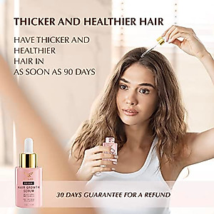 Skyloa Hair Growth Serum, Vegan Hair Serum, Hair Growth Oil For Women, Hair Serum For Hair Growth Scalp Serum, Hair Regrowth Treatment For Women Fuller-Looking, Thicker And Healthier 30ml