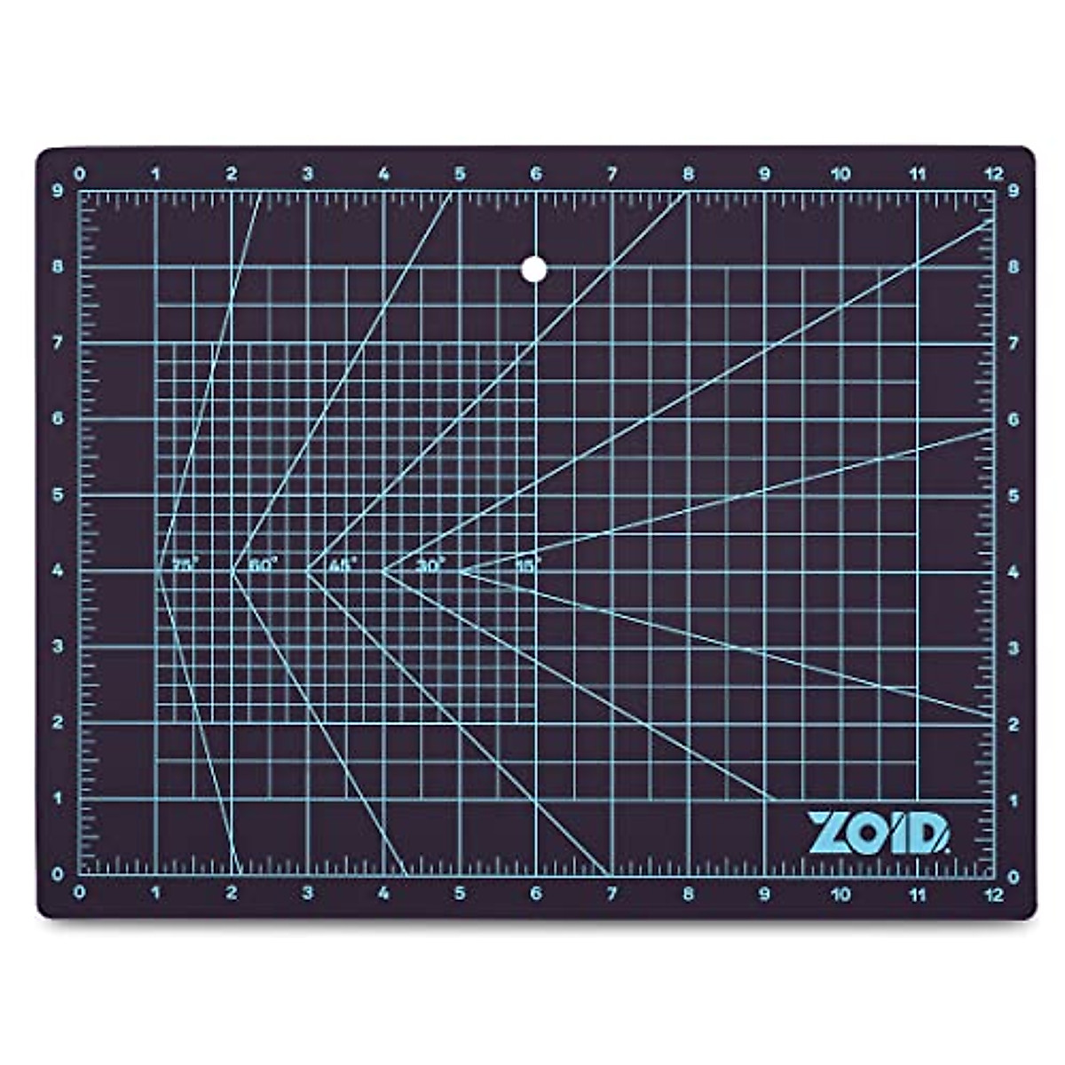 Zoid 9" x 12" Self-Healing Cutting Mat, PVC Grid Mat, Crafting and Sewing Mat for Multiple Projects, Arts and Crafts, Silhouette Cutting, Cyan/Purple BP