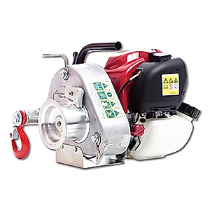 Portable Winch PCW3000 Gas-Powered Capstan Winch - 1,600-Lb. Pulling Capacity, 1.34 Honda GX-35 Engine,