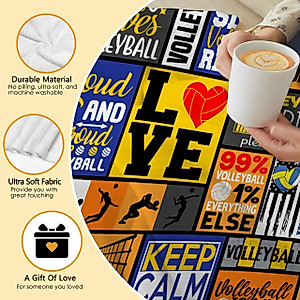 Volleyball Blanket Throw,Volleyball Gifts for Teen Girls Coach,Gifts for Volleyball Lovers,Super Soft Flannel Blanket for Sofa Couch Bed- Plush Warm Cozy Bed Home Decor,40"x50"for Kids/Baby