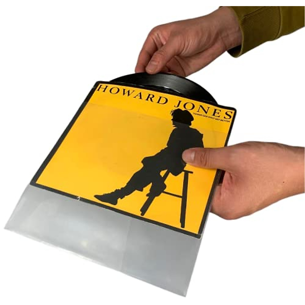 45 RPM Vinyl Record Sleeves – Premium High Clarity 3mil Plastic Outer Covers for 7 inch Albums Anti-Static LP Record Storage Protective Jackets 100 Pack