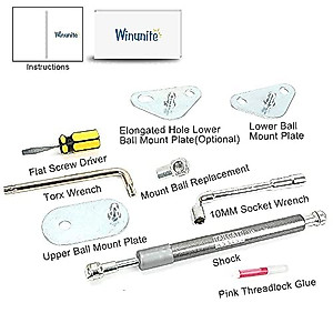 Winunite Compatible with 2015-2024 F150 Gray Tailgate Assist Shock Truck Lift Assist Fits for Truck Tailgate Accessories Soft Open Easy Down(All Tools Provided)