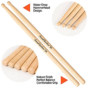 Drum Sticks 5A Wood Drumsticks Maple Snare Drumstick 2 Pair