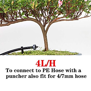 Lxcom Lighting 1 Gallon Drip Emitters Pressure Compensating Irrigation Drippers Steady Flow Drippers Irrigation Emitters for Home Agricultural Garden Lawn,50 Pack(Gray)