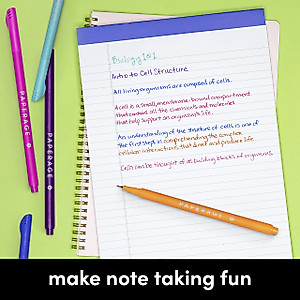 PAPERAGE Felt Tip Fine Line Marker Pens (0.4 mm Metal Pen Nib), 18 Pack Pen Set for Bullet Style Journals, Notebooks, Planners, Calendars, Notes & Coloring - Use at Home, Office, School