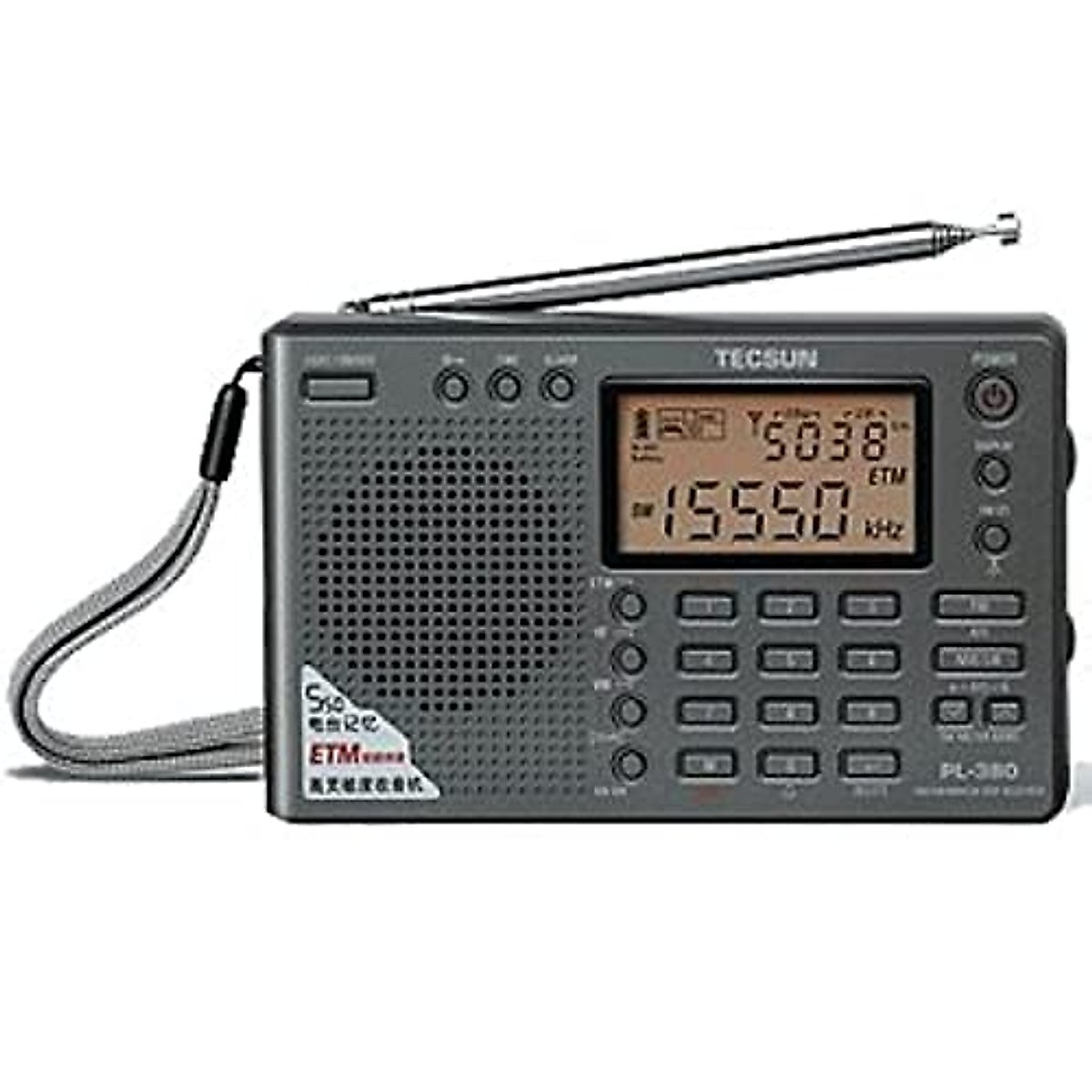 TECSUN PL-380 DSP FM Stereo. MW. SW. LW. World Band PLL Radio Receiver, LCD Display, ETM Function Added