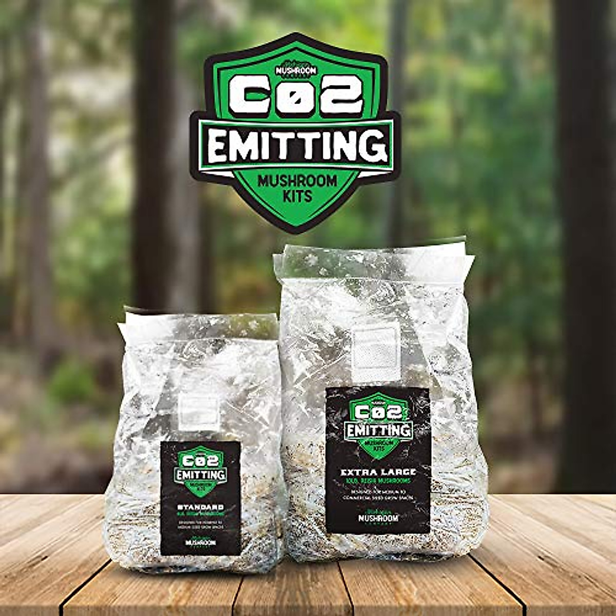 CO2 Emitting Reishi Mushroom Kits - Carbon Dioxide Booster Bag (Standard) - PRE-Activated