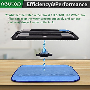 neutop Replacement Parts Mop Pad Cloths Compatible with iRobot Braava 320 380 381 380T 390 390T Mint 4200 4205 5200 5200C Models, 6 Wet 3 Dry 5 Wick Caps.