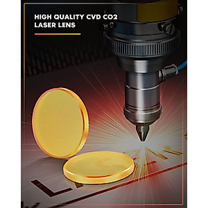 Inccala CVD ZnSe CO2 Laser Lens Laser Mirror 20mm/0.79" FL101.6mm/4" T2.2mm Meniscus Focus Lens for CO2 Laser Engraving Cutting Machine