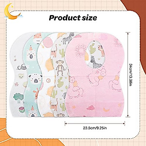 Buyockss 50 PCS Disposable Bibs, Baby Bibs for Girls and Boys, Travel Bibs with Individual Package, Large Pocket, Waterproof and Adjustable