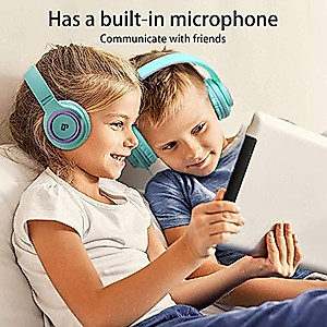 INFURTURE CH1 Kids Headphones with Microphone Pink Active Noise Cancelling Headphones Bluetooth Kids Headphones