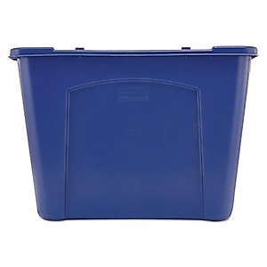 Rubbermaid, 571473, Stacking Recycle Bin, Rectangular, Polyethylene, 14 Gal, Blue
