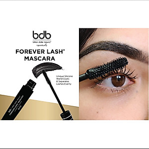 Billion Dollar Brows Forever Lash Mascara, Length & Volume in Seconds, Waterproof Formula, Unique Silicone Wand, Professional Quality, Cruelty Free