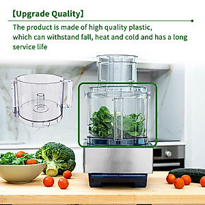 Vanshly 14-Cup Food Processor Work Bowl Fits Cuisinart DLC-7 & DFP-14,DLC-005AGTX,NOTE:This bowl features 2 tabs on the top rim of the workbowl