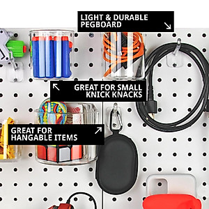 Azar Displays 70-Piece Pegboard Organizer Kits, White