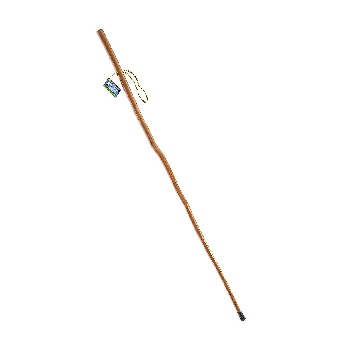 SE Natural Wood Walking Stick with Steel Spike and Metal-Reinforced Tip Cover, 50" - WS632-50