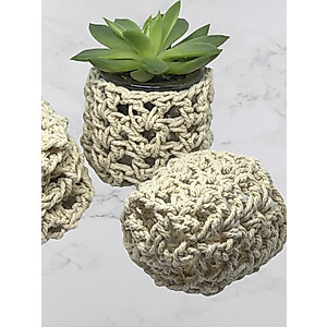 4 Jar Cozies/Sleeves/Jackets/Huggers That Fit Yogurt Jars and Dessert Jars Like Oui Yogurt Jars, La Fermiere Yogurt Jars, Nounos Yogurt Jars - Handmade in USA – All Natural Eco Materials - 4 pc set