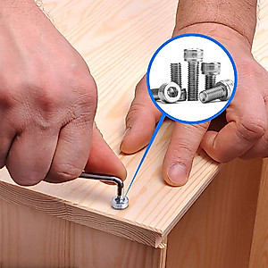 MMOBIEL Stainless Steel Screws Nuts 1080 Pcs - M2 M3 M4 - Hex Socket Assortment Kit - Head Cap Screws Nuts and Washers - Precise Metric Screws - Incl. Wrenches