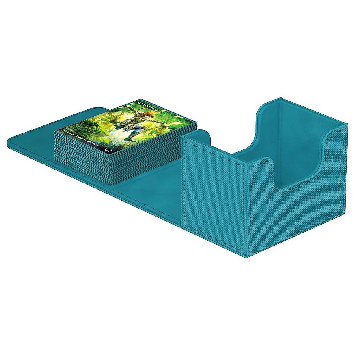 Ultimate Guard Sidewinder 80+, Deck Box for 80 Double-Sleeved TCG Cards, Petrol, Magnetic Closure & Microfiber Inner Lining for Secure Storage