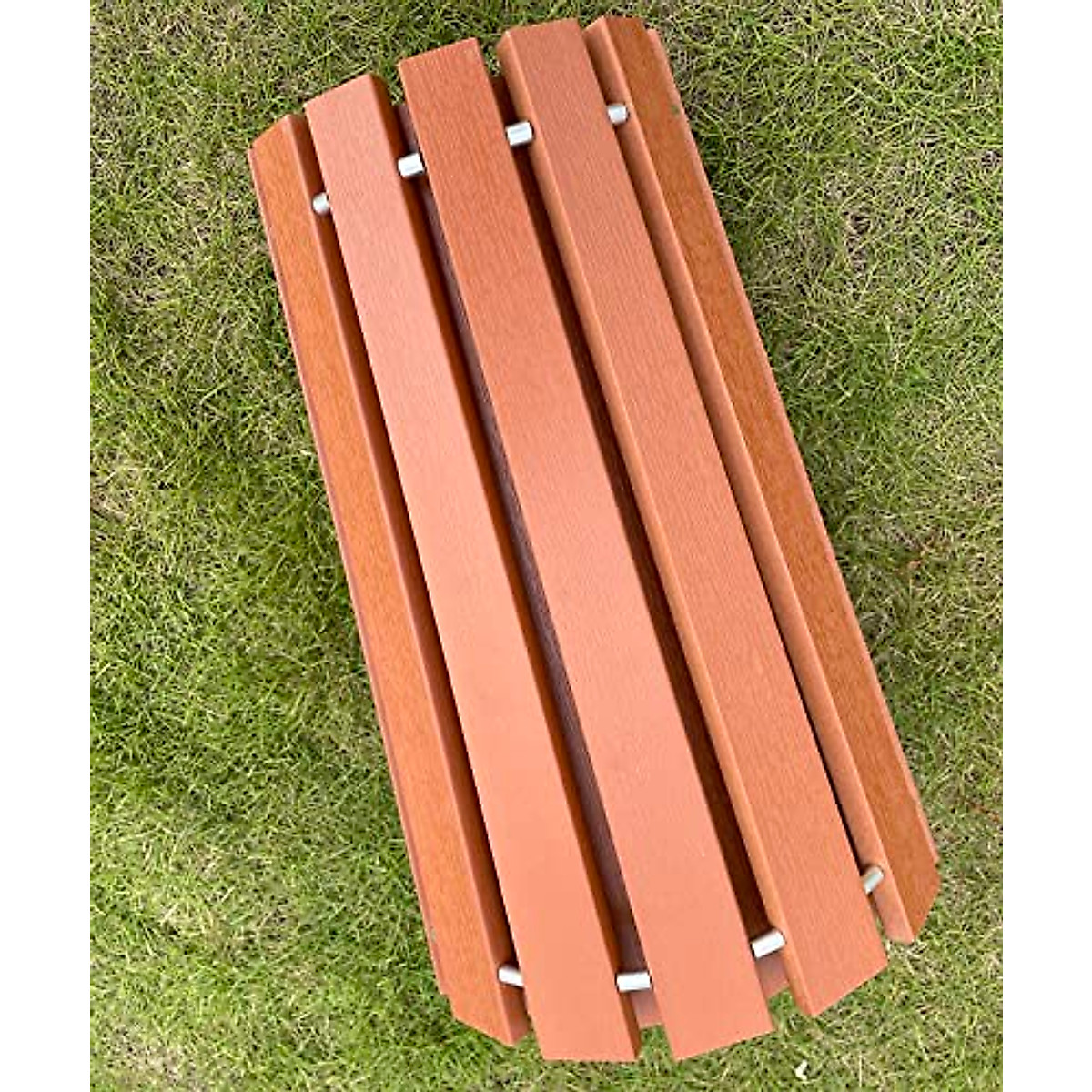 i frmmy Outdoor Roll Out Curved Pathway for Garden Walkway Weather Resistant, Made of PS Wood (4.6-6.5 ft Longx 18 inch Wide)