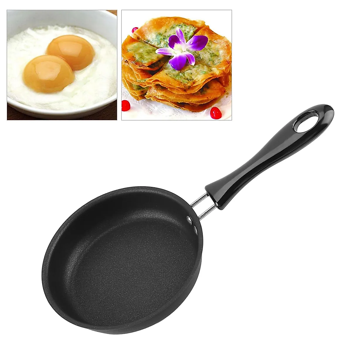 LHGWAT Home Kitchen Small Frying Pan, Small Frying Pan With Nonstick Coating Induction Stove Non-stick Frying Pan Portable Frying Pan With Handle Suitable for Stove Gas Induction Cooker