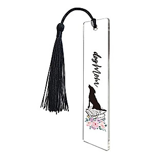 Dog Mom Flower Bookmark Inspirational Bookmark Gifts for Dog Mom Dog Owner Women Bookworm Lovers Dog Mom Gifts Friendship Gifts Sister Gifts Birthday Gifts