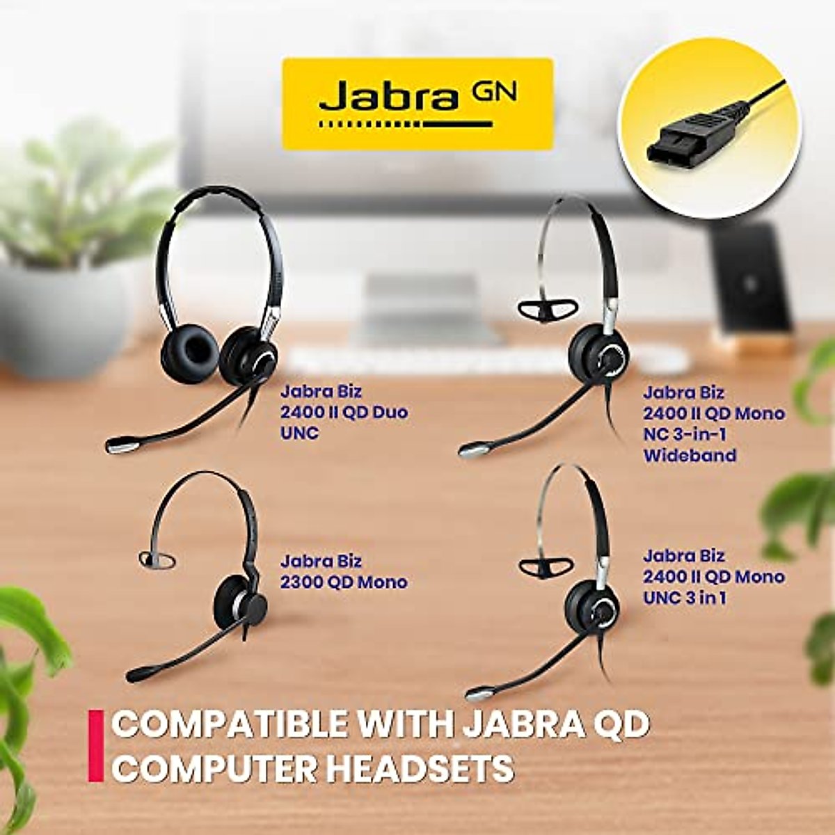 Jabra GN Style Splitter Y-Training Cord (Observation- Live/Mute Version), Compatible with Jabra, Liberation, GN Netcom Headsets - Quick Disconnect - for Coaching, Supervising, Training, Monitoring
