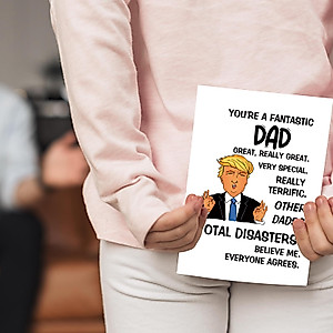 RUALOVE Funny Birthday Card for Dad Grandpa Husband, Humor Birthday Card Gift From Son Daughter Wife, Ideal Birthday Card Gift For Father Grandfather Stepfather Husband, Dad Birthday Card