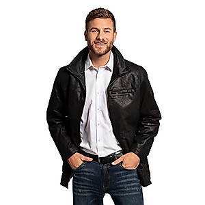 JP 1880 Menswear Big & Tall Plus Size L-8XL Leather Jacket Set black XXX-Large 705620130