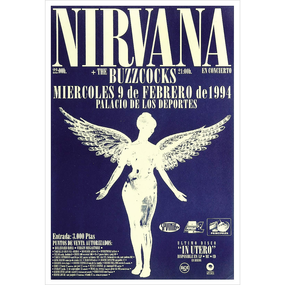 Generic Nirvana in Spain - Concert Poster Print (24'x36')