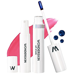 Wonderskin Wonder Blading Lip Stain Peel Off and Reveal Kit - Long Lasting, Waterproof Pink Lip Tint, Transfer Proof Natural Makeup Stain Kit (Sweetheart)