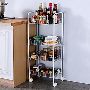 OXOAMP Storage Shelves Rack for Kitchen Storage Cart Storage Organizer with Rolling Wheels Storage Cart Shelves for Kitchen Shelving Unit