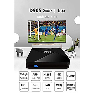 Android TV Box, Diyomate 4K Android Smart TV Box Amlogic S905 Quad Core Media Player Support 3D WiFi HDMI for Home Entertainment