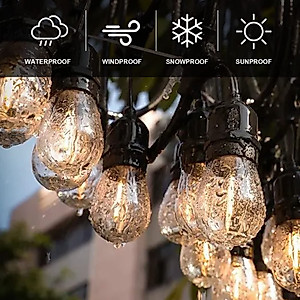 Jslinter Energy-Efficient S14 LED String Light Bulbs Replacement - 3V Solar-Powered, Shatterproof, 2700K Warm White, Outdoor/Indoor, E26, 15-Pack