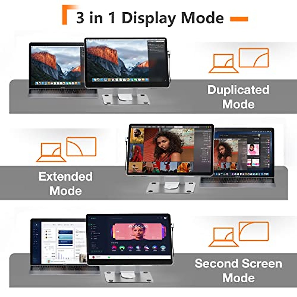 FLYTOCCA 15.6" Touchscreen Portable Monitor, 10-Point Touch Screen Monitor, 1080P FHD IPS External Monitor Display Screen for Laptop PC Phone Mac Xbox PS5/PS4 Switch