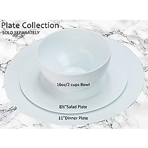 Calypso Basics by Reston Lloyd Melamine Dinner Plate, Set of 6, White
