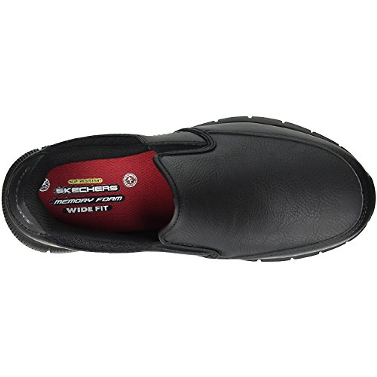 Skechers for Work Women's Nampa-Annod Food Service Shoe,black polyurethane,8 M US