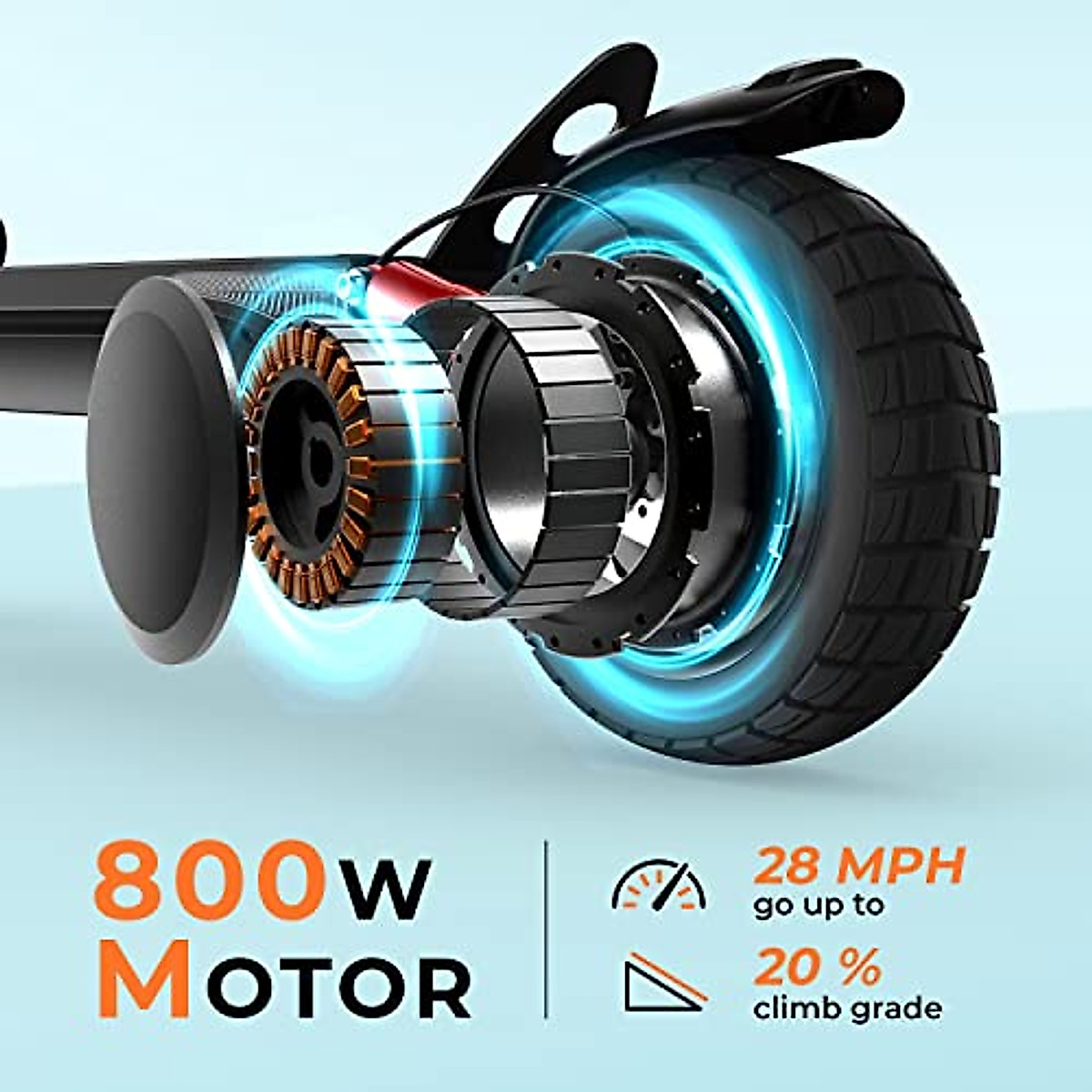 Circooter Mate Electric Scooter Adult with APP, 440LBS Max Load, 800W Motor, 28 Mph Top Speed, 25 Miles Max Range, 10 inches All Terrain Tires Off Road Scooter Electric with Storage Bag for Adult